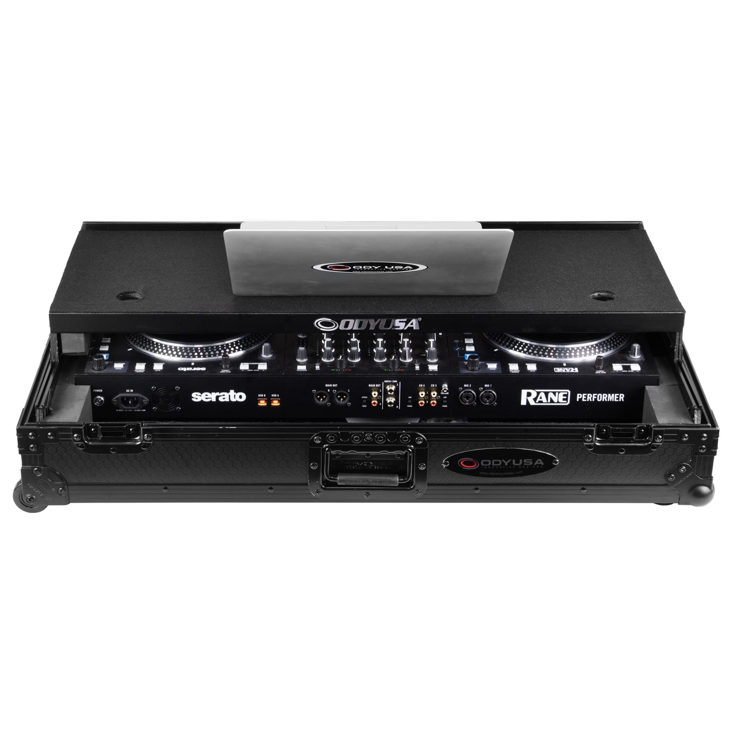 RANE PERFORMER I-Board 1U Flight Case with Glide Style Laptop Platform ...