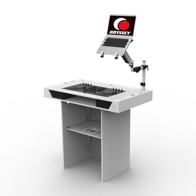 DJ Mobile Podium 37 in White - Odyssey Cases