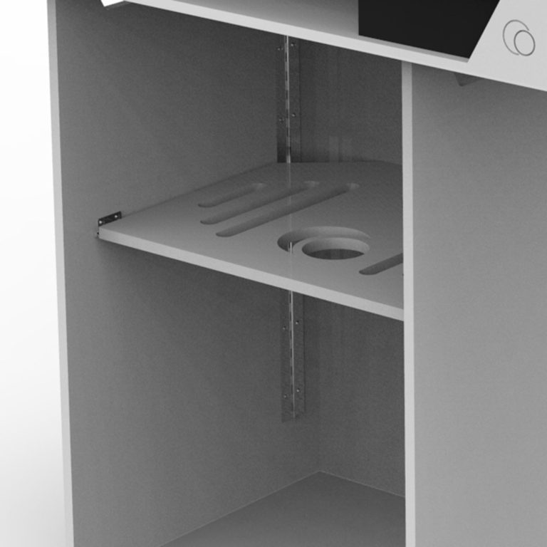 DJ Mobile Podium 37 in White - Odyssey Cases