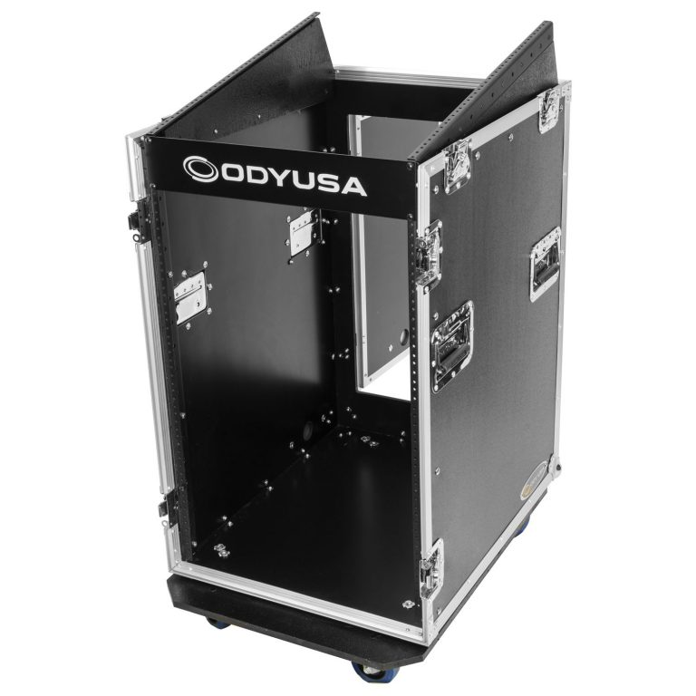 13U Top Slanted 16U Vertical Pro Combo Rack with Casters - Odyssey Cases