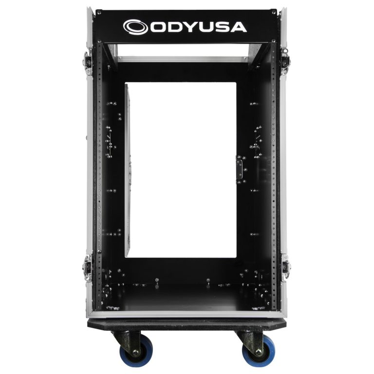 13U Top Slanted 16U Vertical Pro Combo Rack with Casters - Odyssey Cases