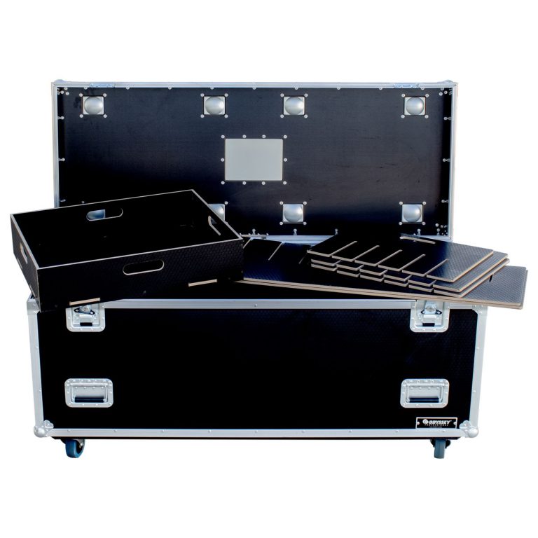60" x 24" x 36" 0.5" Thick Hex Board Utility Tour Trunk Case with ...